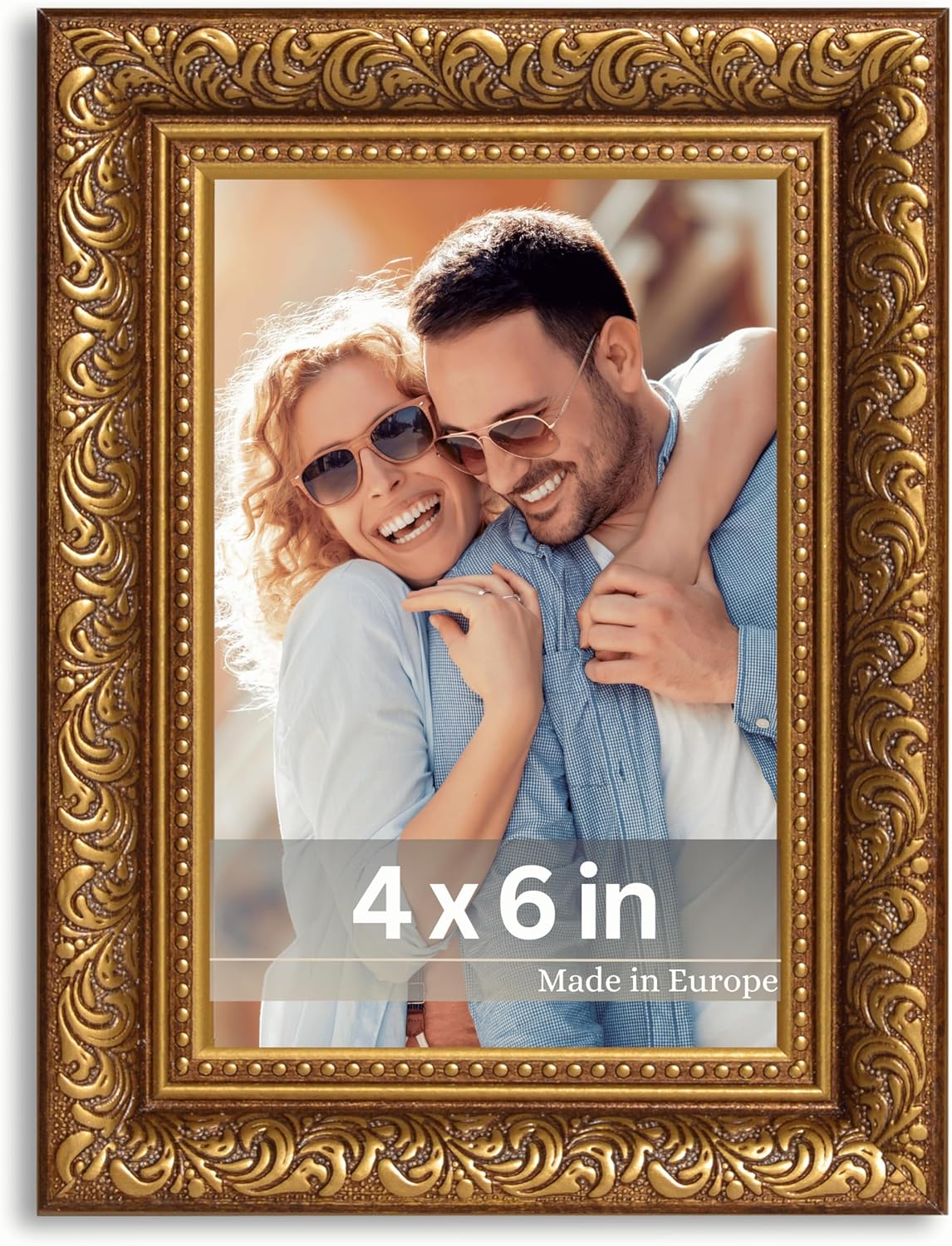 Amazon.com - VictoR 4x6 Picture Frame Rubens Brown Gold - Picture ...