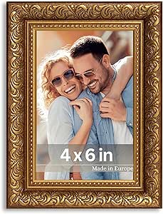 Amazon.com - VictoR 4x6 Picture Frame Rubens Brown Gold - Picture ...