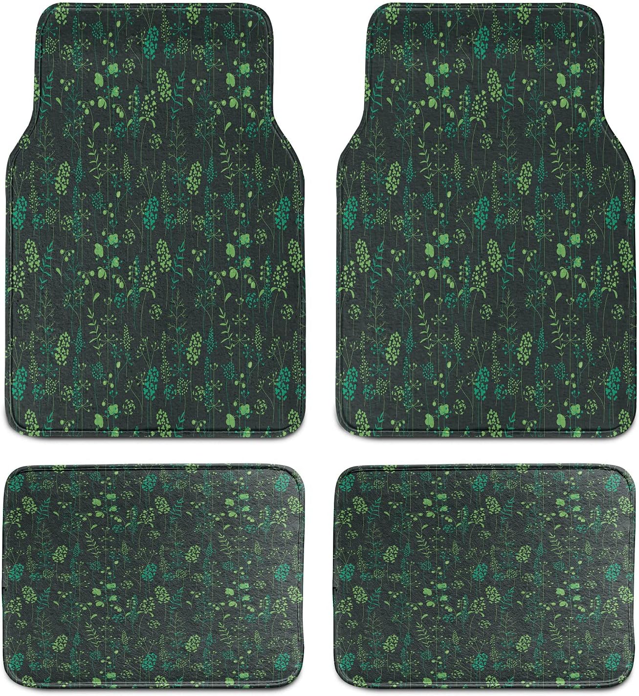 Amazon.com: Sage Green Plant Botanical Leaves Classic Car Floor Mats ...