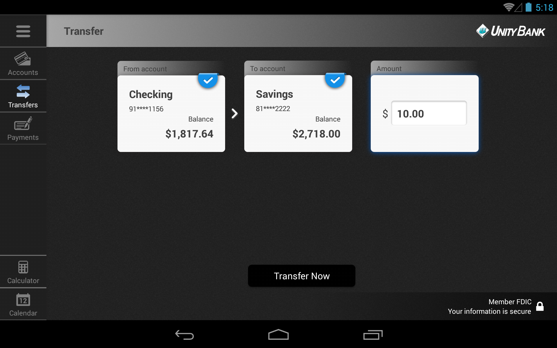 UNITY BANK MOBILE FOR TABLET - App on Amazon Appstore