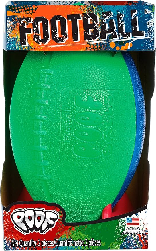 Amazon.com: POOF Football with Kicking Tee in Box - Assorted Colors ...