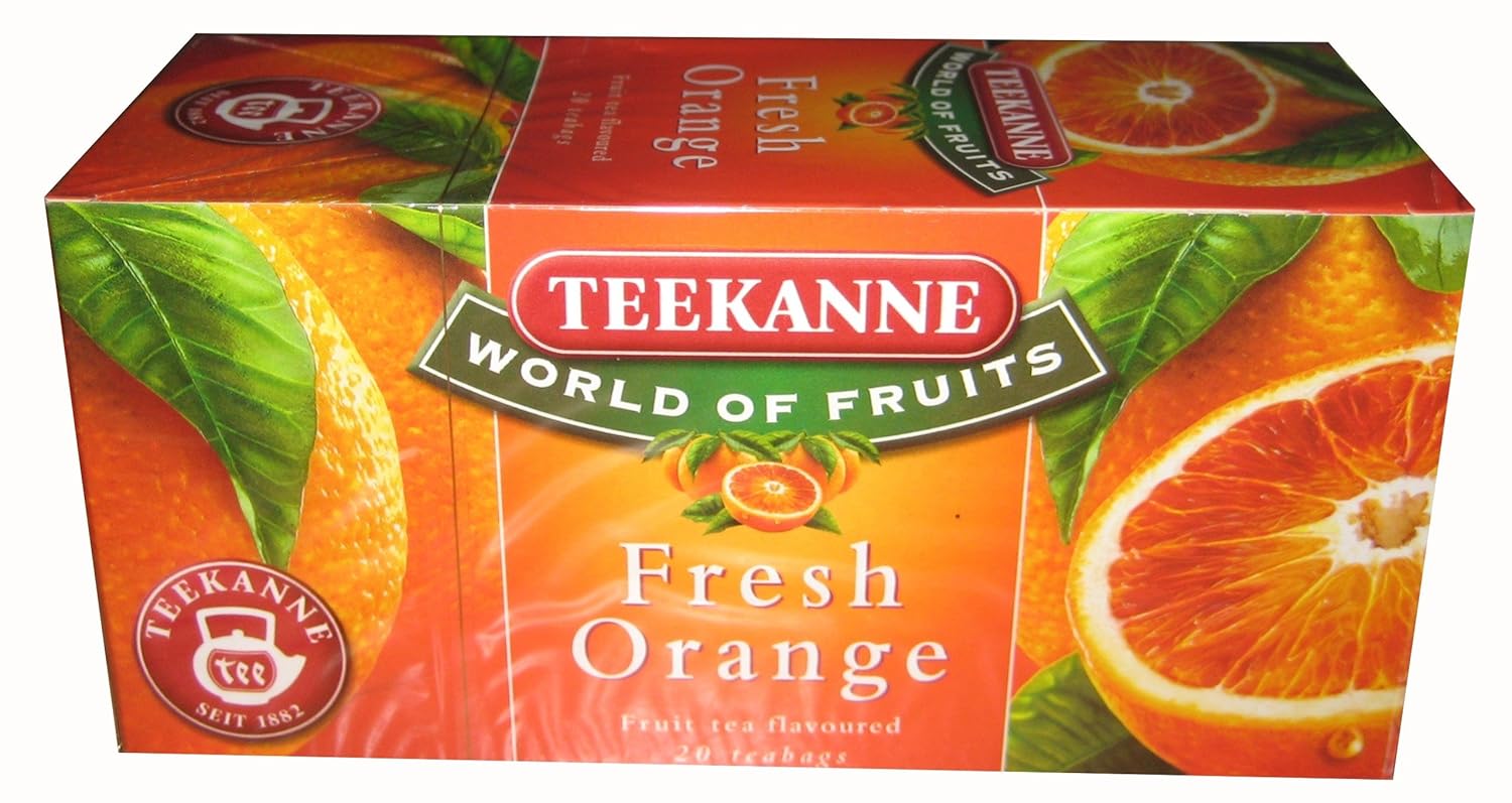Amazon.com : Teekanne Fresh Orange 20 Tea Bags (Pack of 3) : Grocery ...