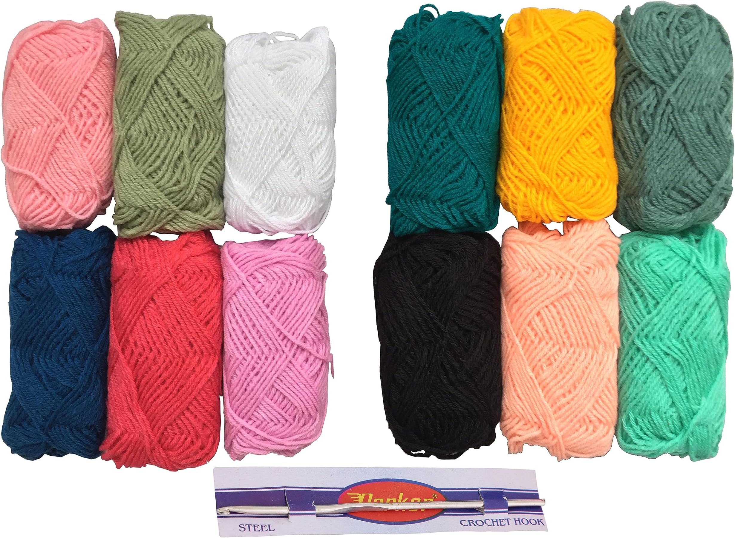 Vardhman Knitting Yarn Soft Wool Ball(Mix Colours) - 20 Pieces : Amazon ...