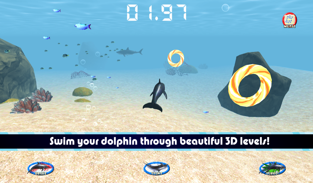 Dolphin Swim & Play! Game For Kids And Toddlers With 3D Ocean Animals ...