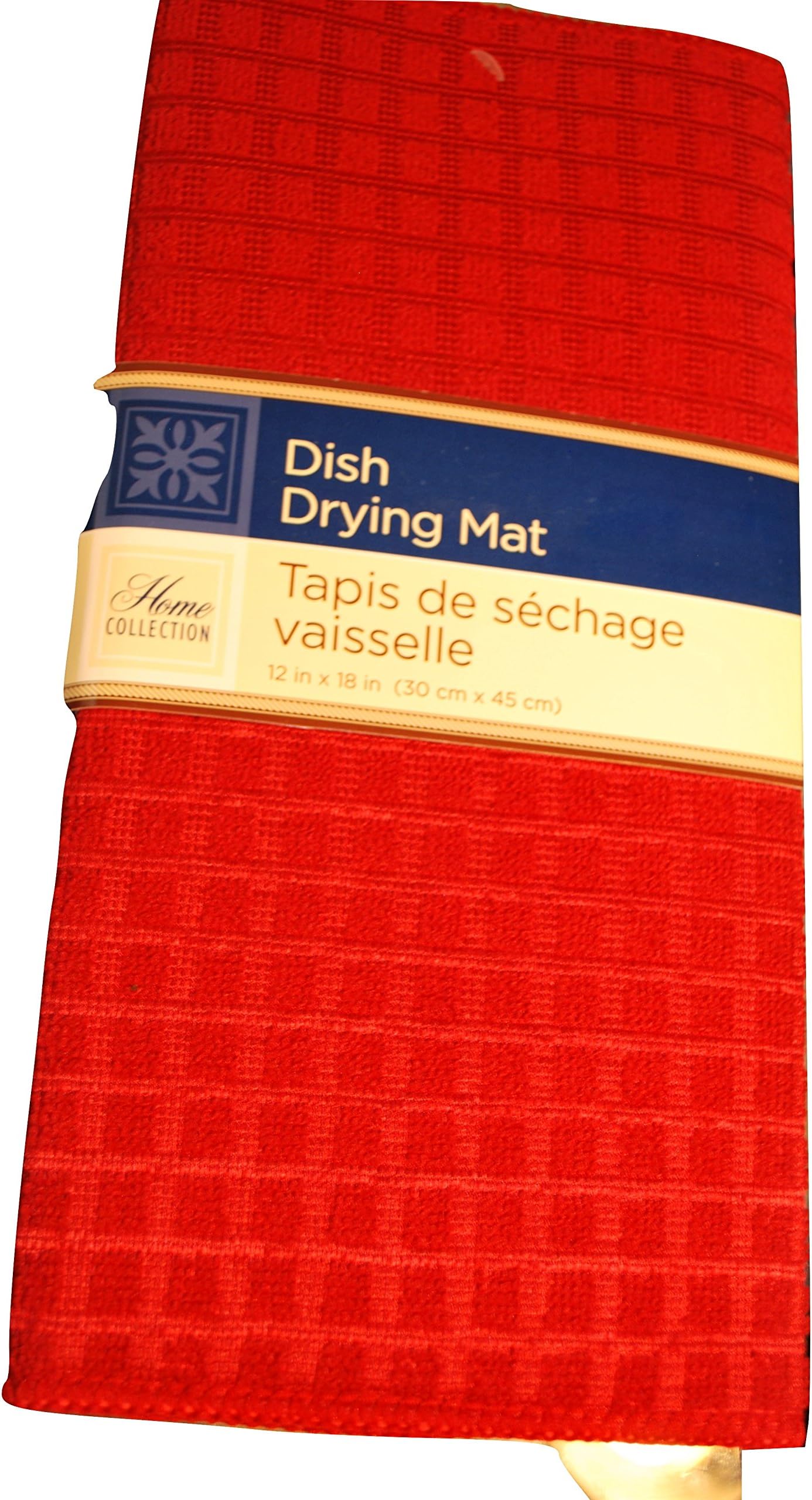 Amazon.com: Home Collection Red Dish Drying Mat - 12" x 18": Home & Kitchen