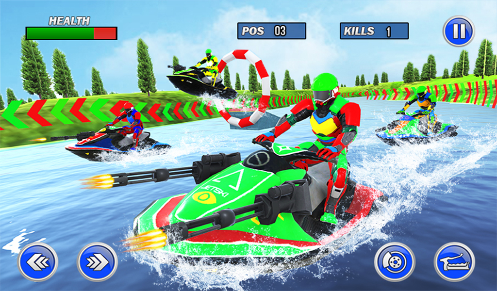 Jet Ski Racing Games 3D: Machine Gun Shooting Speed Boat Simulator ...