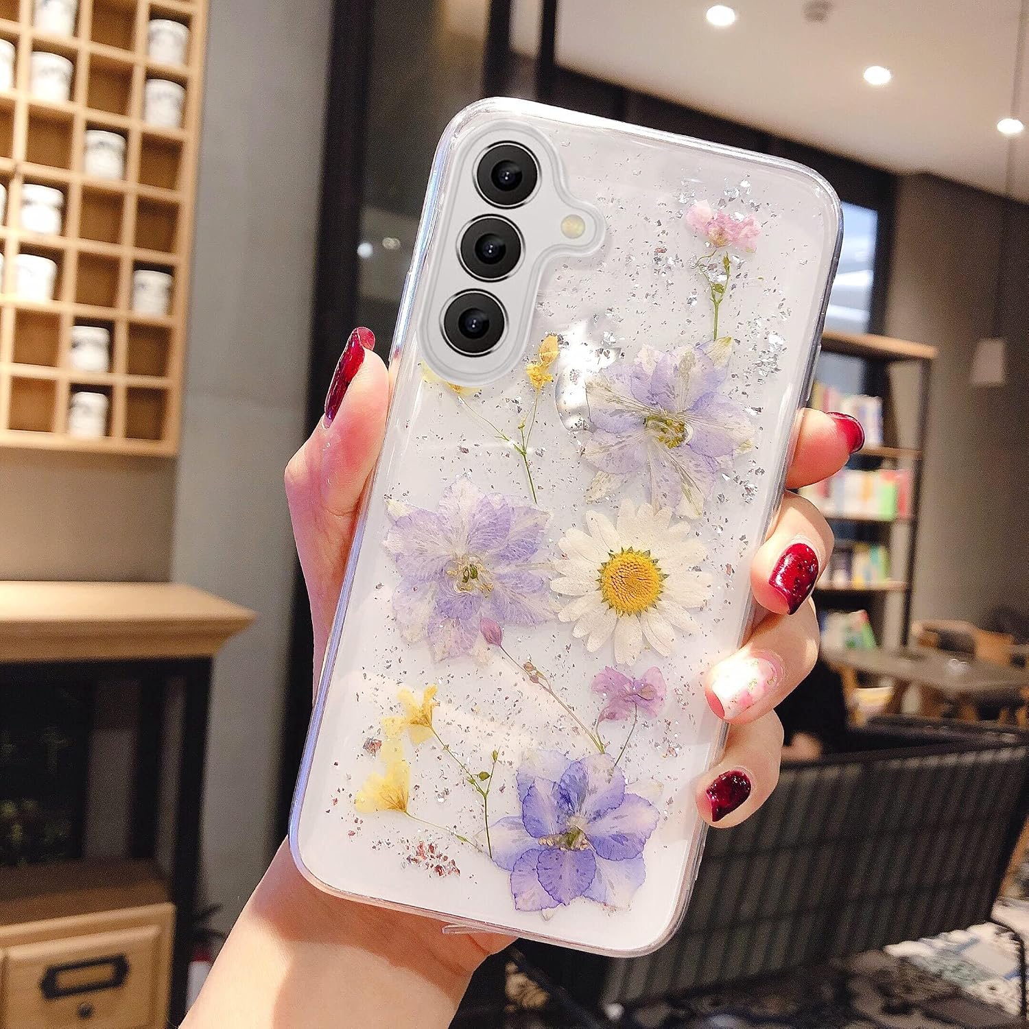 EYZUTAK Case for Samsung Galaxy A35 5G, Bling Glitter Sequin Handmade ...
