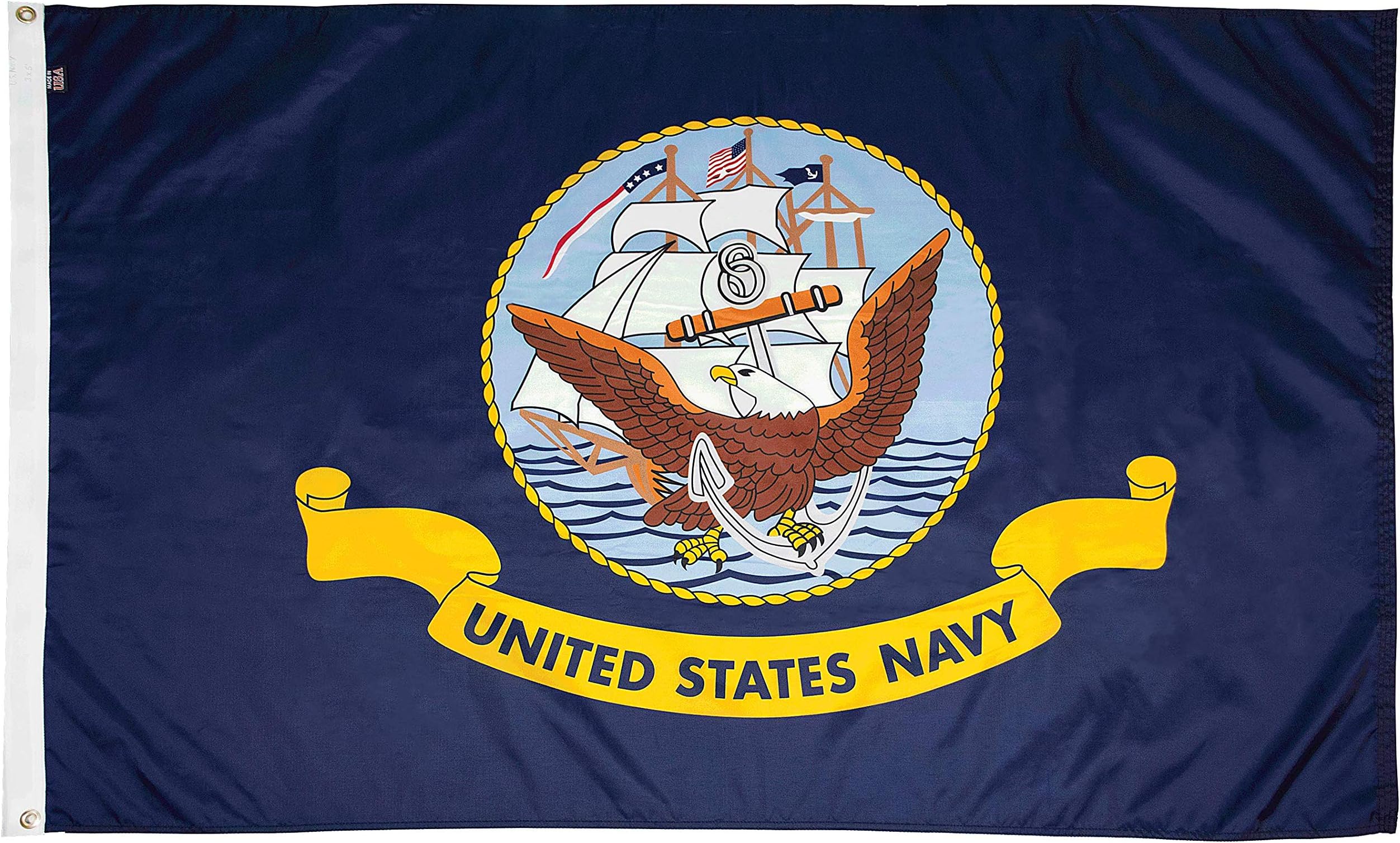 Amazon.com : FlagSource U.S. Navy Nylon Military Flag, Made in The USA ...