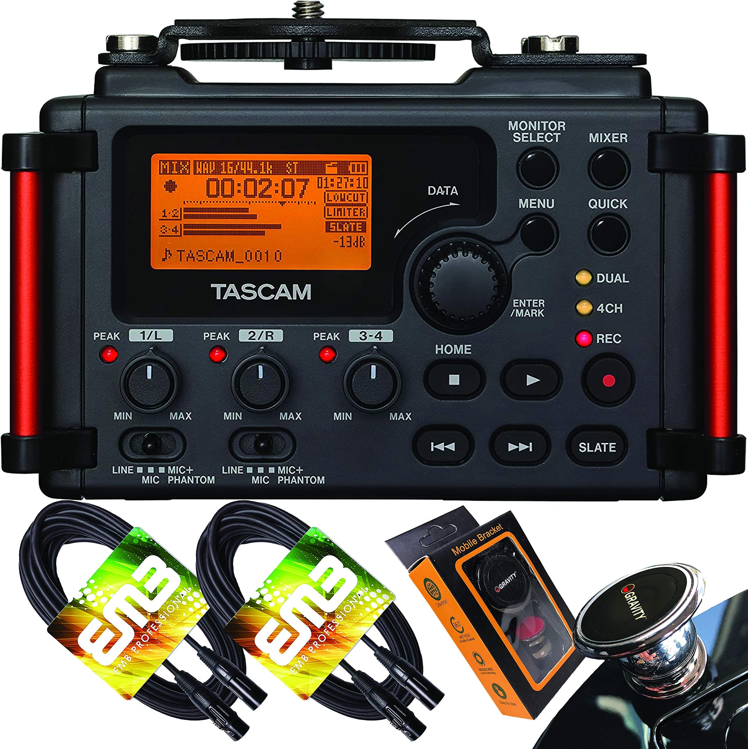Amazon.com: TASCAM DR-60DmkII 4-Input / 4-Track Multitrack Field ...
