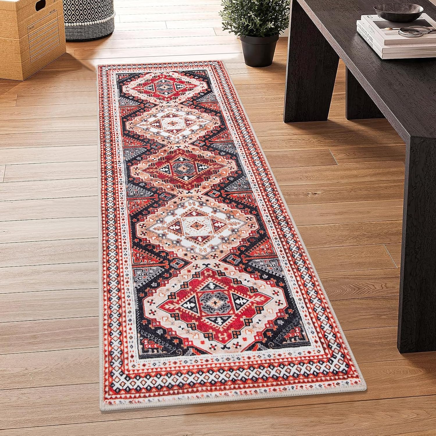 Amazon.com: Sunhop Moroccan Trellis Hallway Runner Rug, 2x5 Washable ...