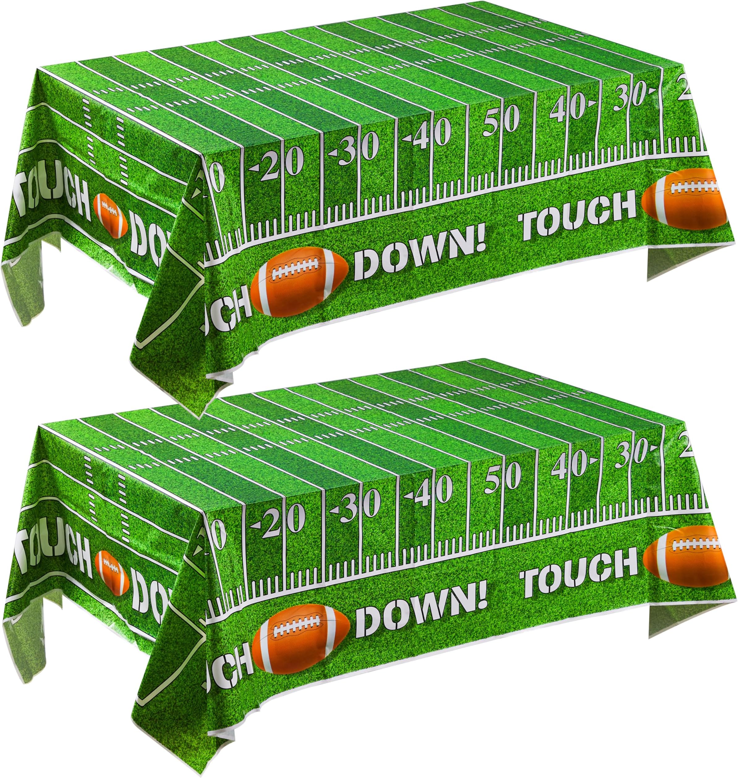 Amazon.com: 4 Pack Football Tablecloths - PE Football Birthday Table ...