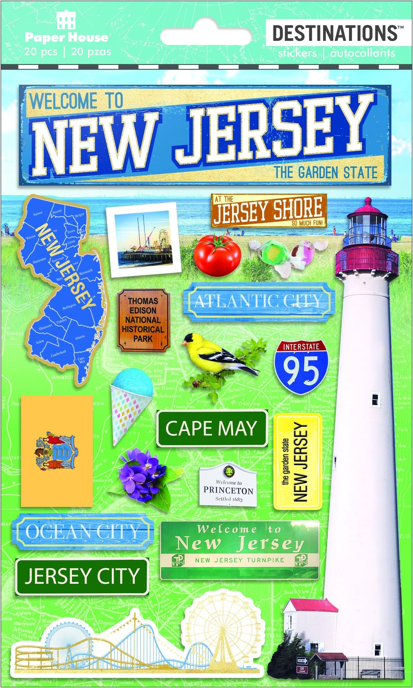 Amazon.com: New Jersey State Seal (2 Pack) Vinyl Decal Sticker - Car ...