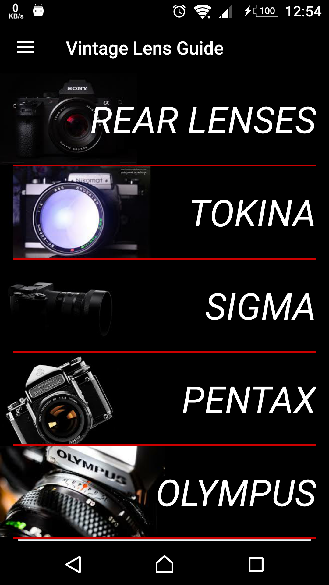 vintage lens guide - App on Amazon Appstore