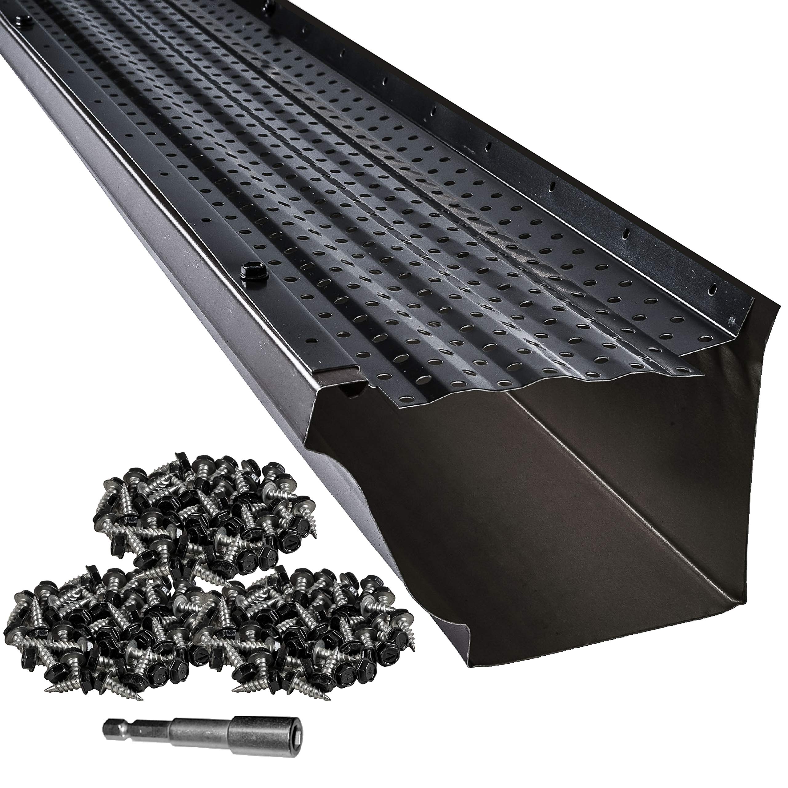 LeafTek Gutter Guards for Leaves - Thick Aluminum Gutter Guard System ...