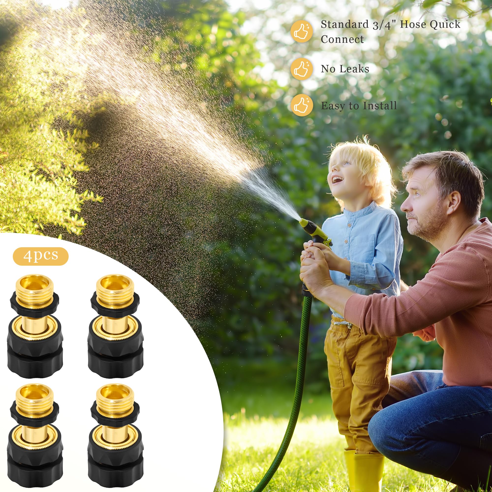 Snapklik.com : Garden Hose Quick Connect Fittings No-Leak Water Hose ...
