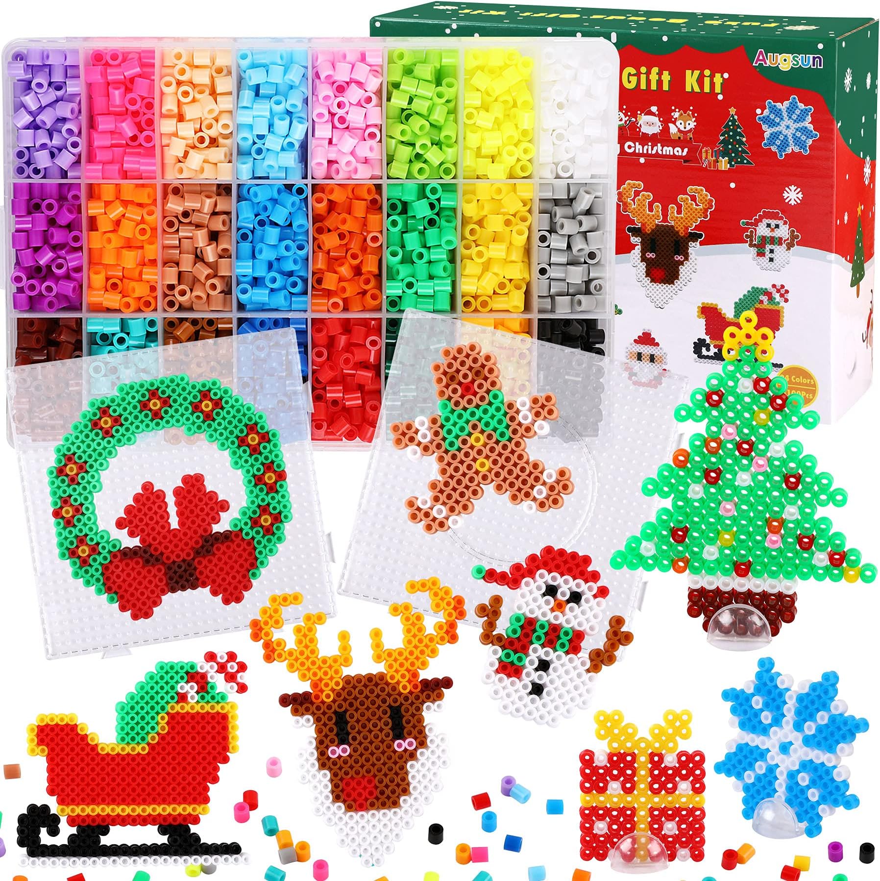 Amazon.com: Sukh 5400+Pcs Fuse Beads - Fuse Beads Kit Melty Beads Kit ...