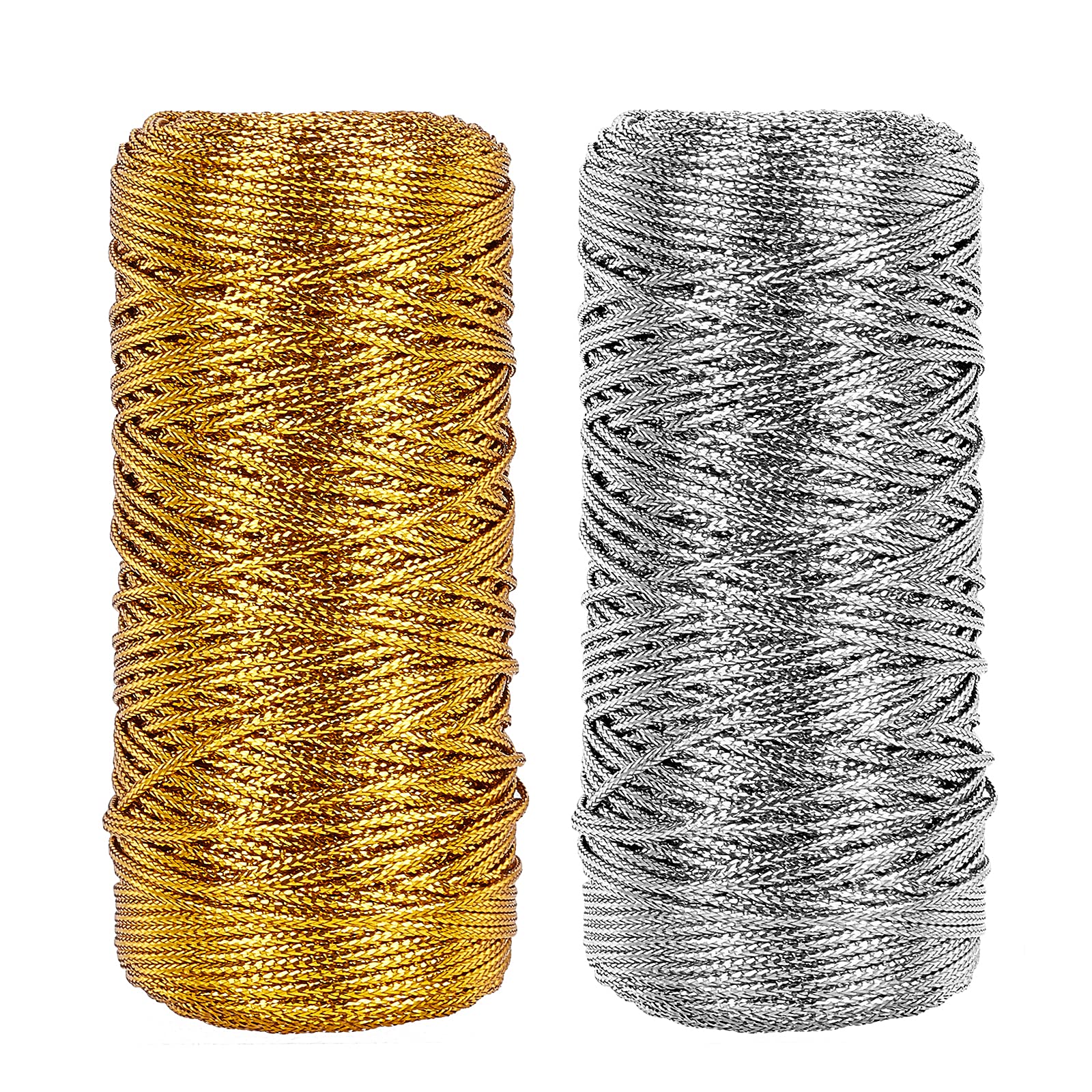 Amazon.com: PH PandaHall 218 Yard Metallic Thread Cord, 1.5mm Gold and ...