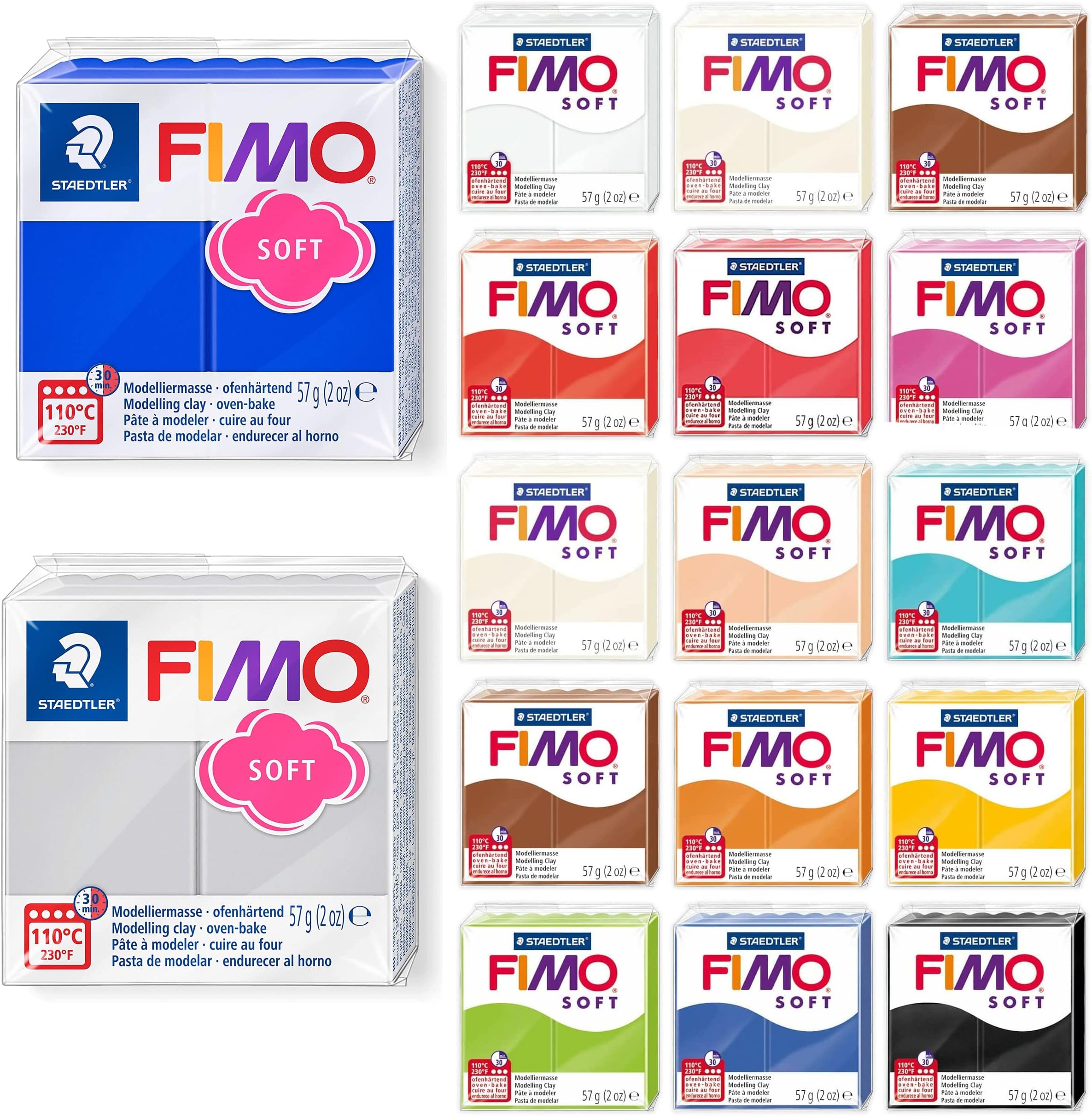 Fimo Soft Starter Pack 12 X 56 g Multicolour Blocks by Steadtler ...