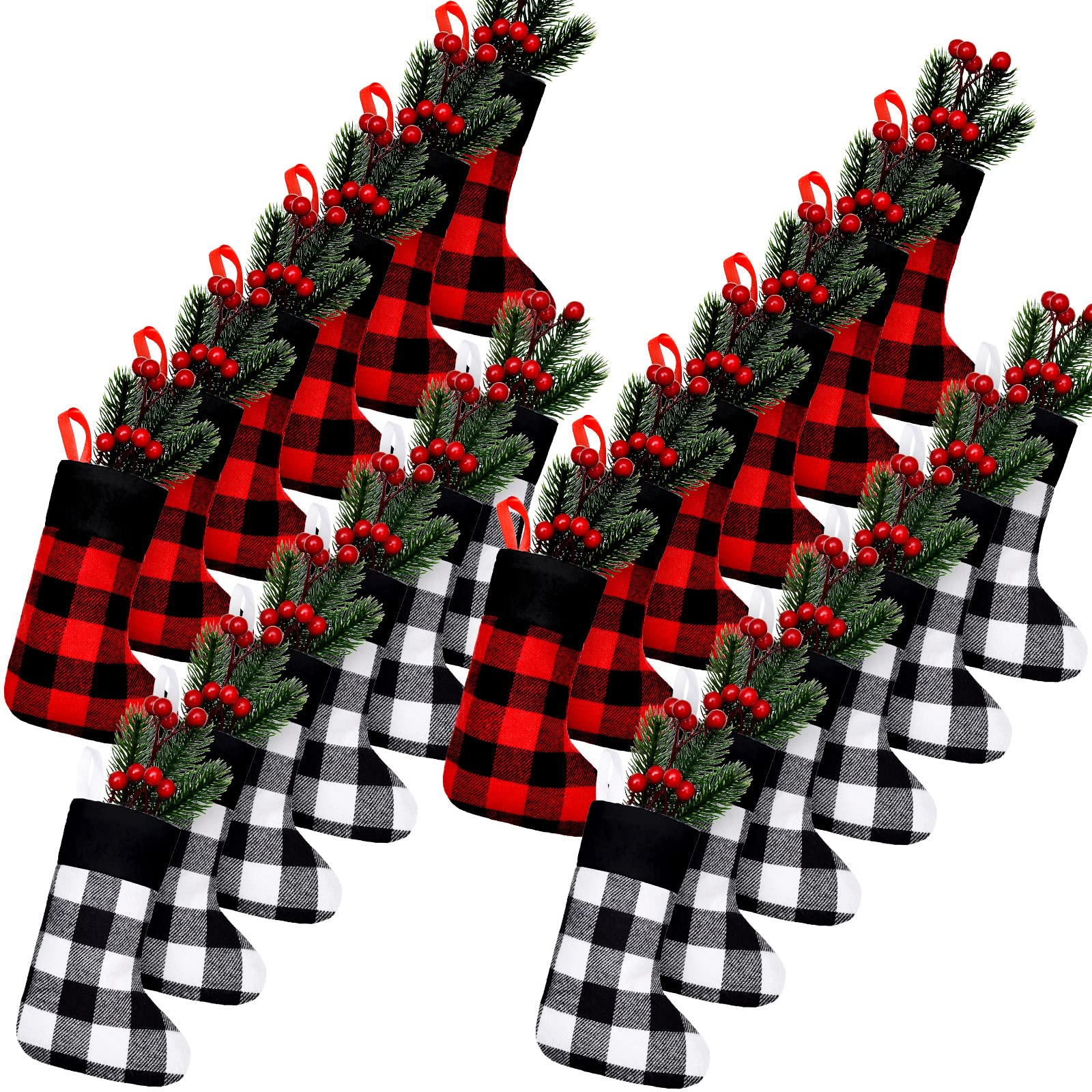 Amazon.com: Skylety Christmas Stockings Bulk 8.3 Inch Mini Christmas ...