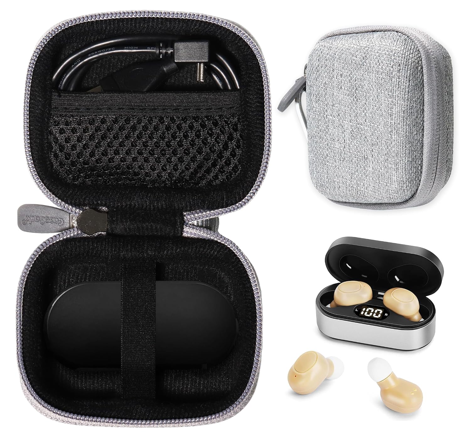 CaseSack Case for Cbthet Hearing Aids, Mini Hearing Amplifiers for ...