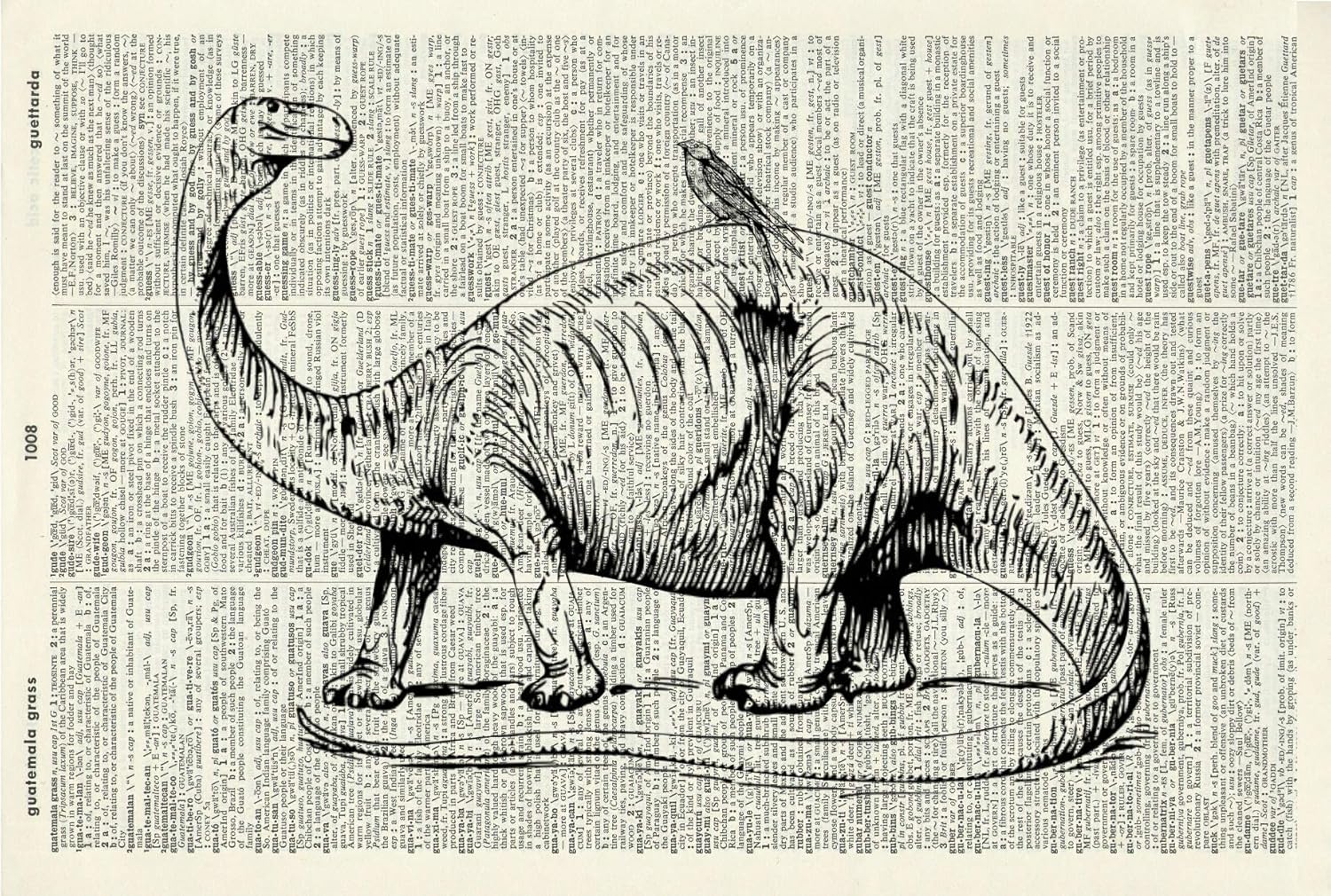 Amazon.com: Dinosaur Illustration - Dinosaur Art Print - Brontosaurus ...