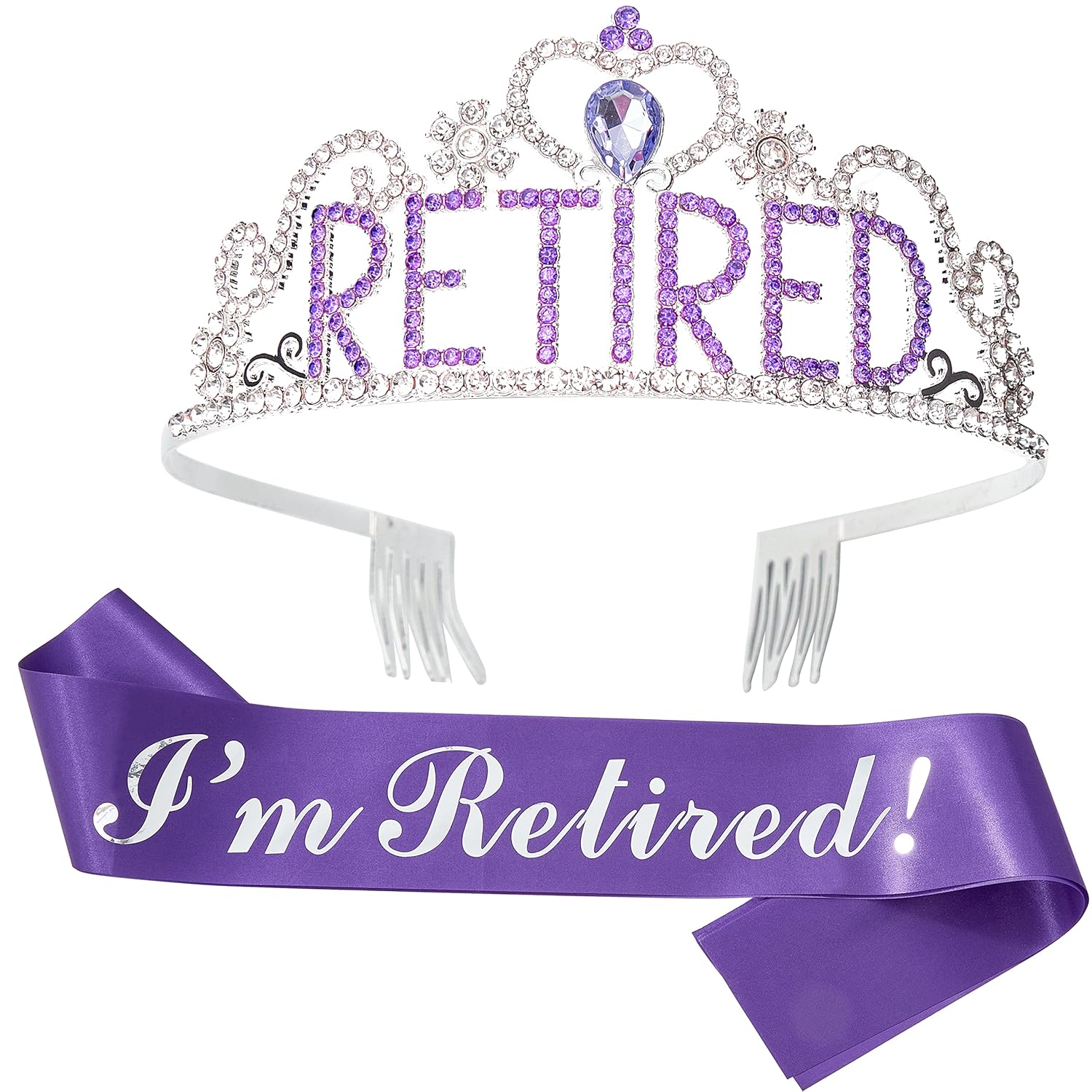 Amazon.com : JunyRuny Purple Retirement Party Decorations for Women, “I ...