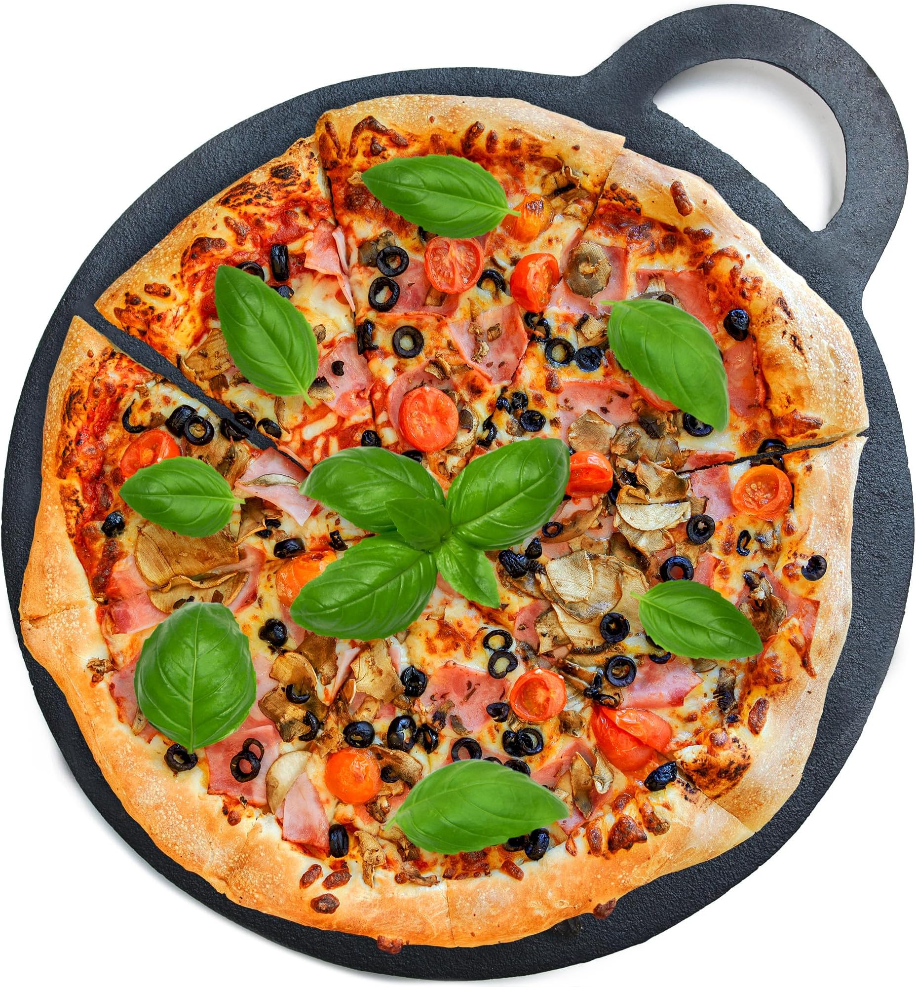 Andrew James 30cm Pizza Stone | Large Cast Iron Baking Stone | Ideal ...