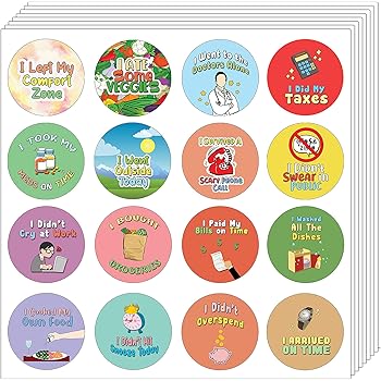 Adulting Reward Stickers - 144 30mm - 6 different designs - Humour ...