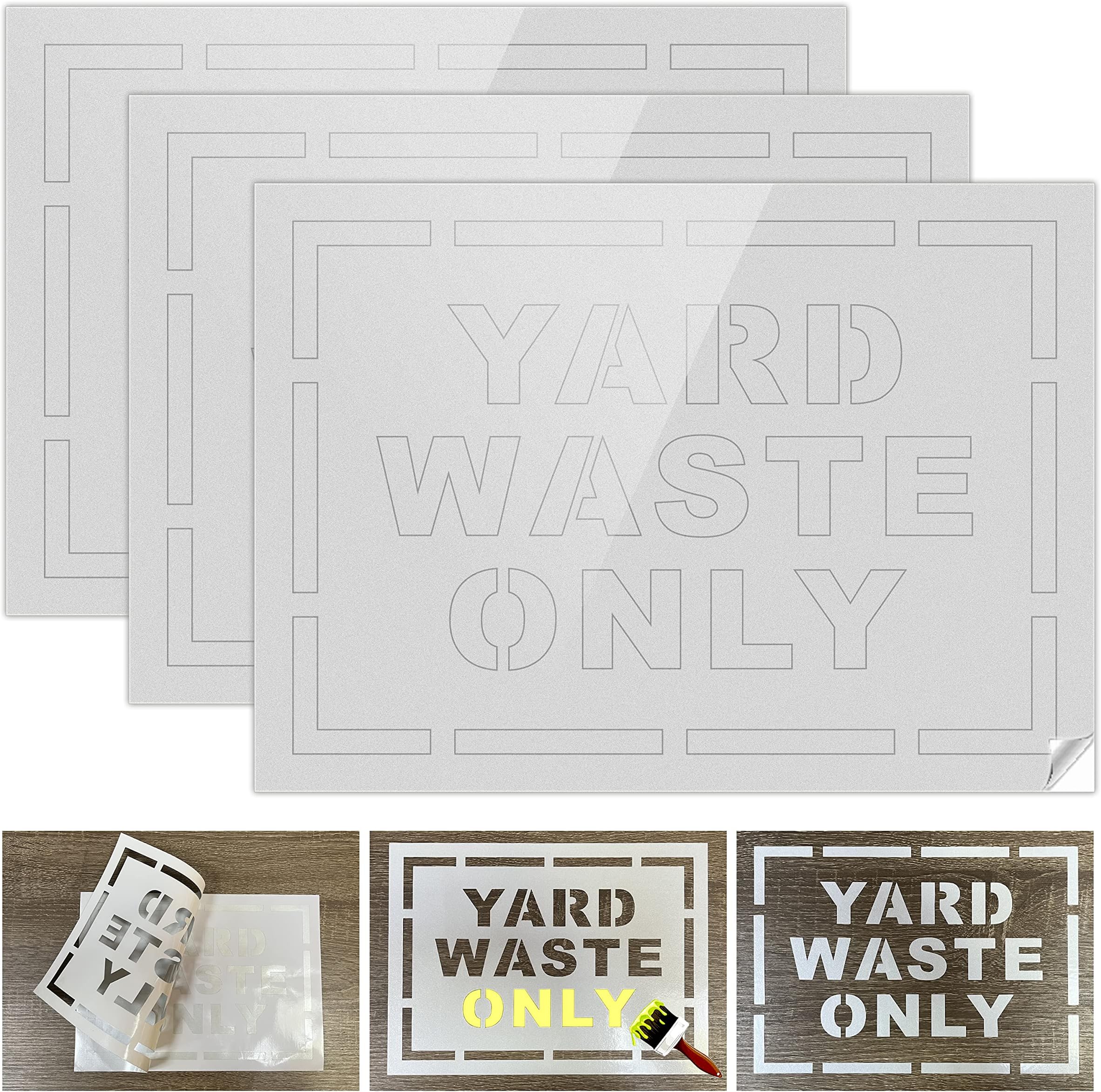 Amazon.com: Yard Waste Only Sticker Decal Sign for Garbage Cans and ...