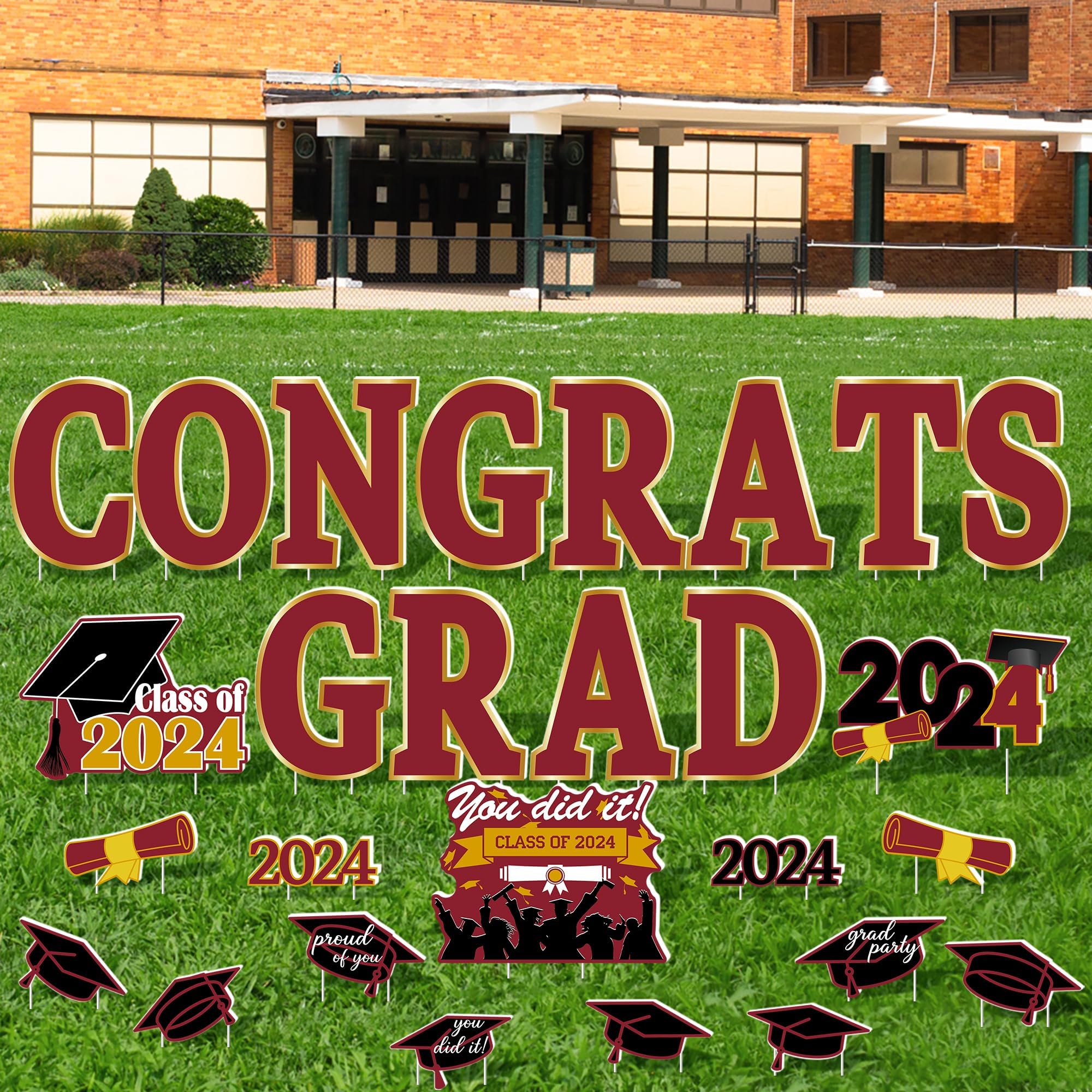 Amazon.com : Quera 14 Pcs Nurse Graduation Yard Signs with 28Pcs Stakes ...