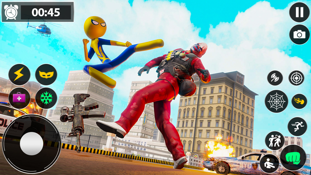 Amazing Flying Stickman Rope Gangster Spider Hero Games: Real Spider ...