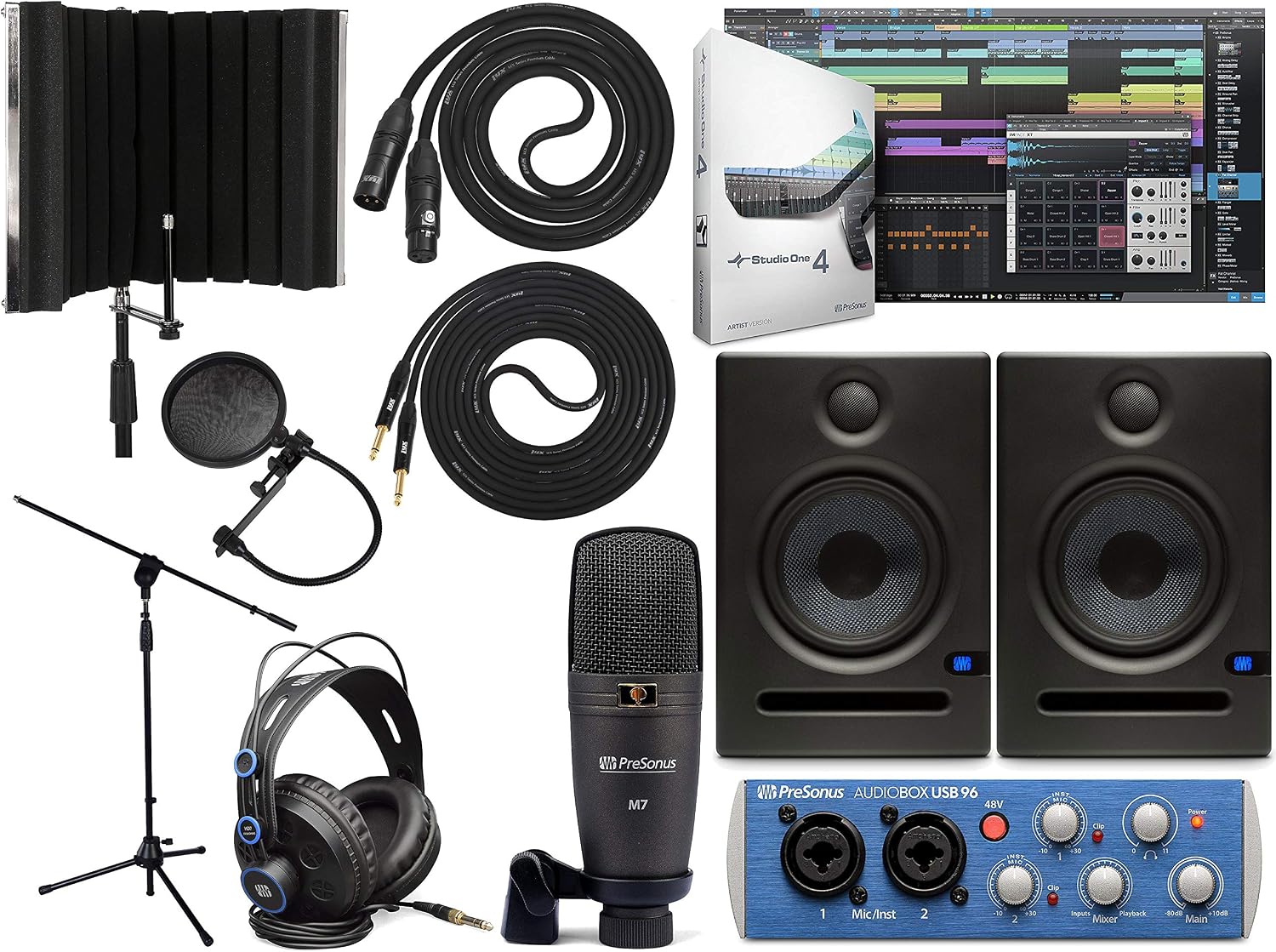 Amazon.com: Presonus AudioBox 96 Audio Interface Full Studio Bundle ...