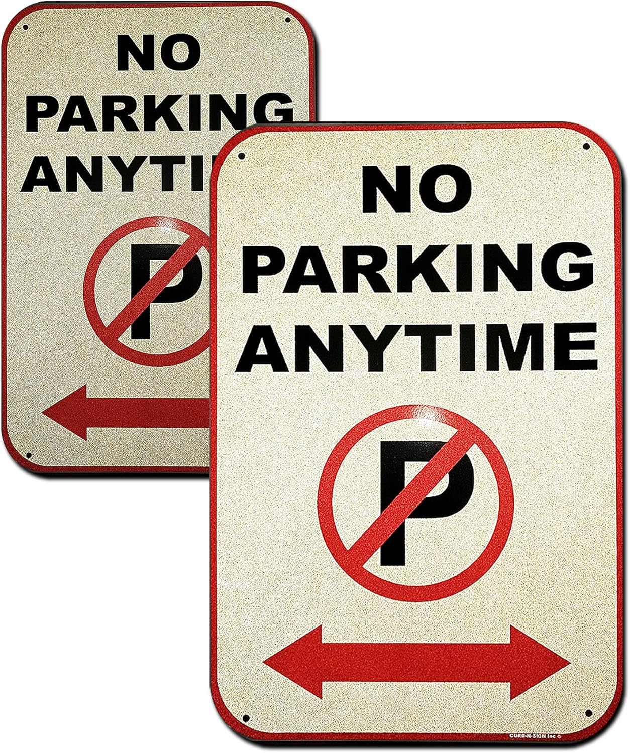 Amazon.com: Curb-N-Sign Super Reflective No Parking Anytime Sign ...
