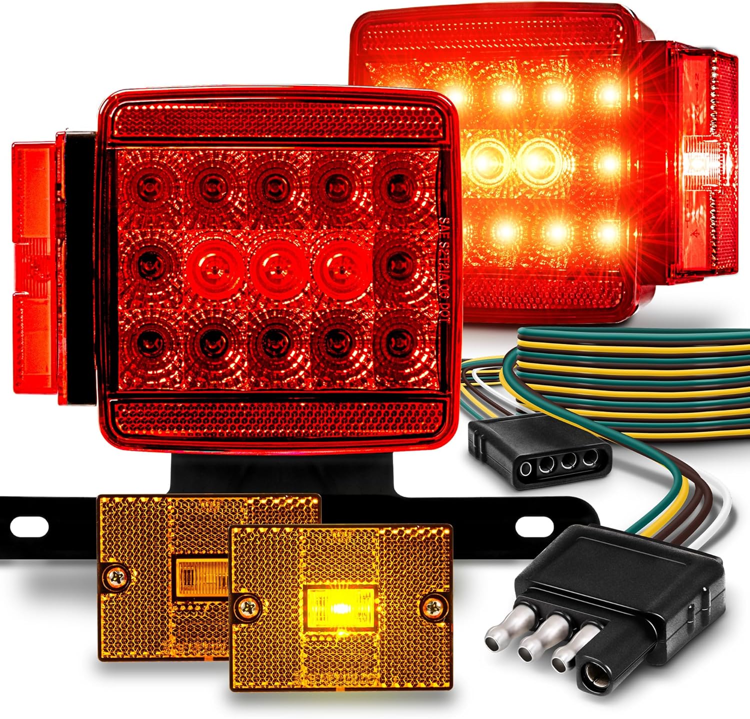 Amazon.com: True MODS LED Trailer Light Kit & Amber Marker [DOT FMVSS ...