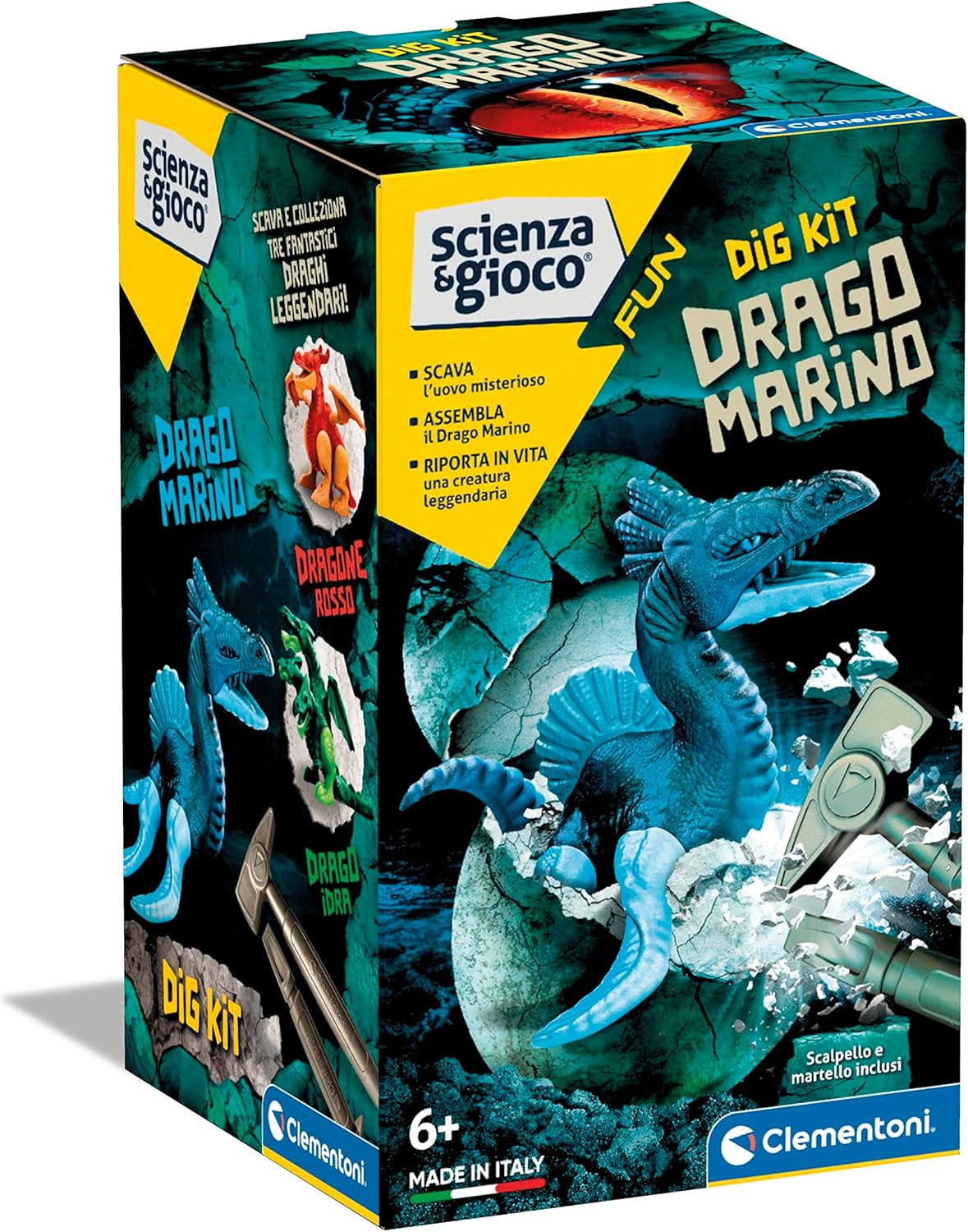 Clementoni - 16431 - Scienza e Gioco Fun - Dig Kit Drago Marino ...