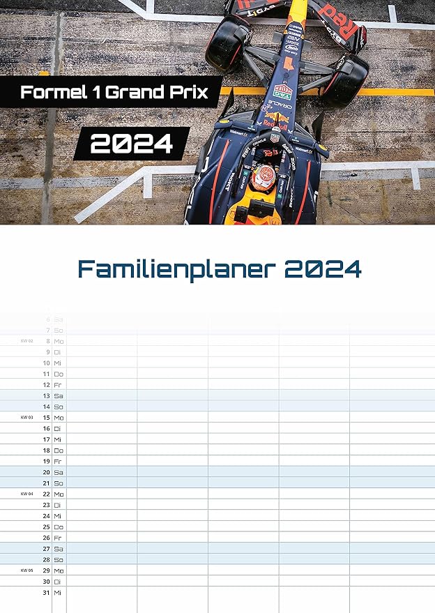 GP-Fever.de Formula 1 Grand Prix 2024 F1 Calendar DIN A3 (Family ...