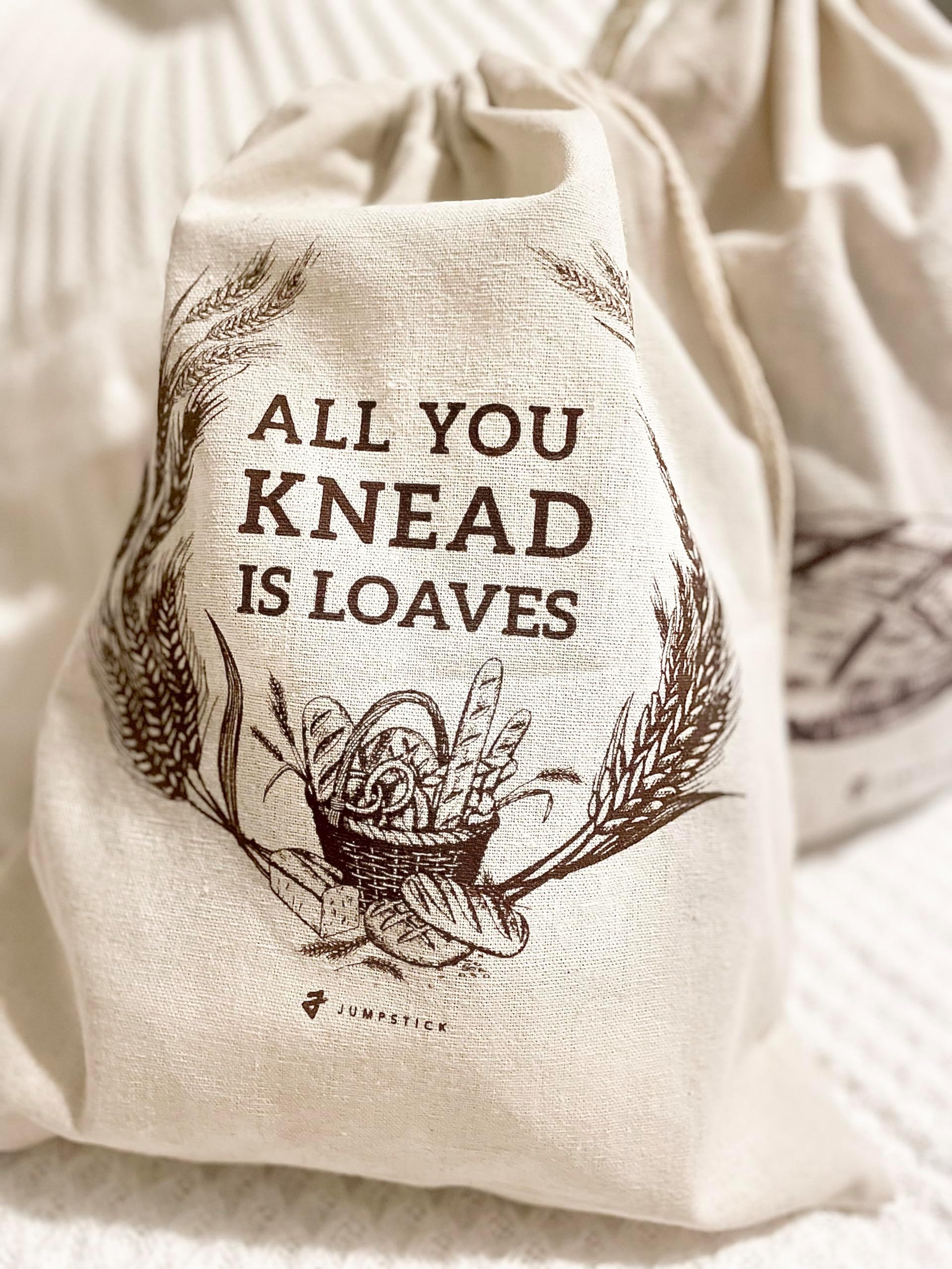 Amazon.com: New Living Organic Linen Cotton Bread Bags 2 Pack | Extra ...
