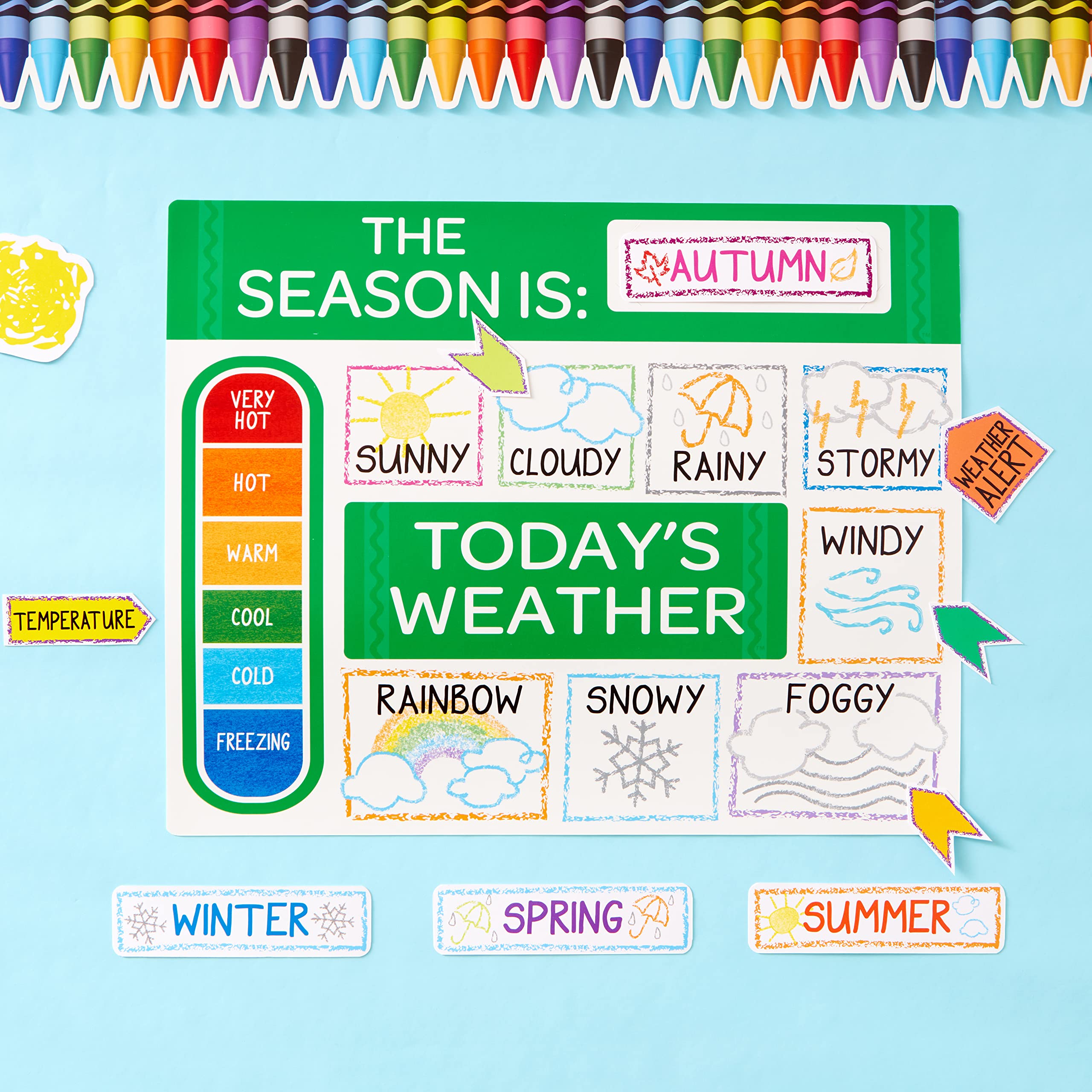 Snapklik.com : Eureka Crayola Colors And Shapes Classroom Calendar ...