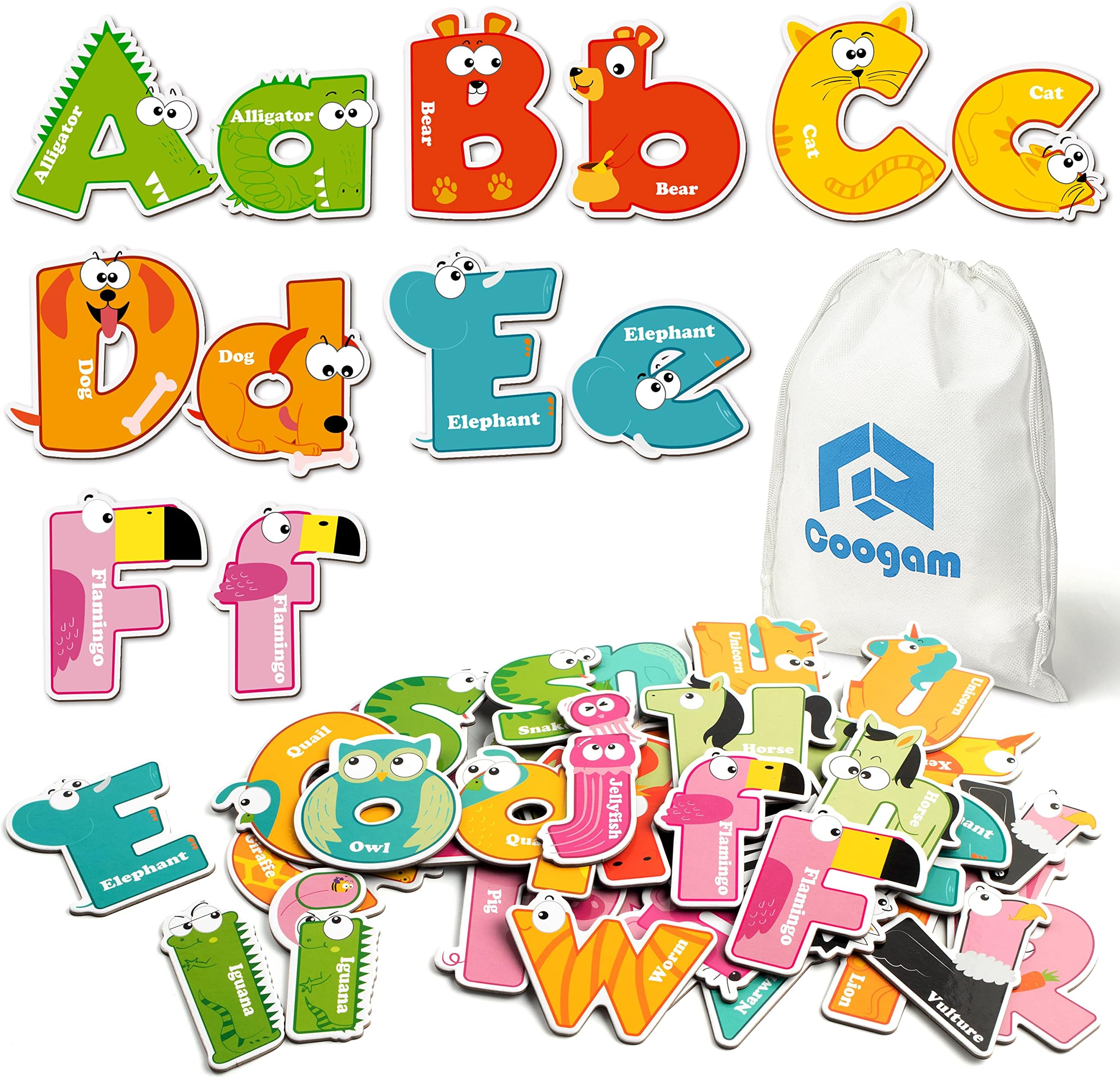 Amazon.com: Coogam Magnetic Letters 234 Pcs, Uppercase Lowercase Foam ...