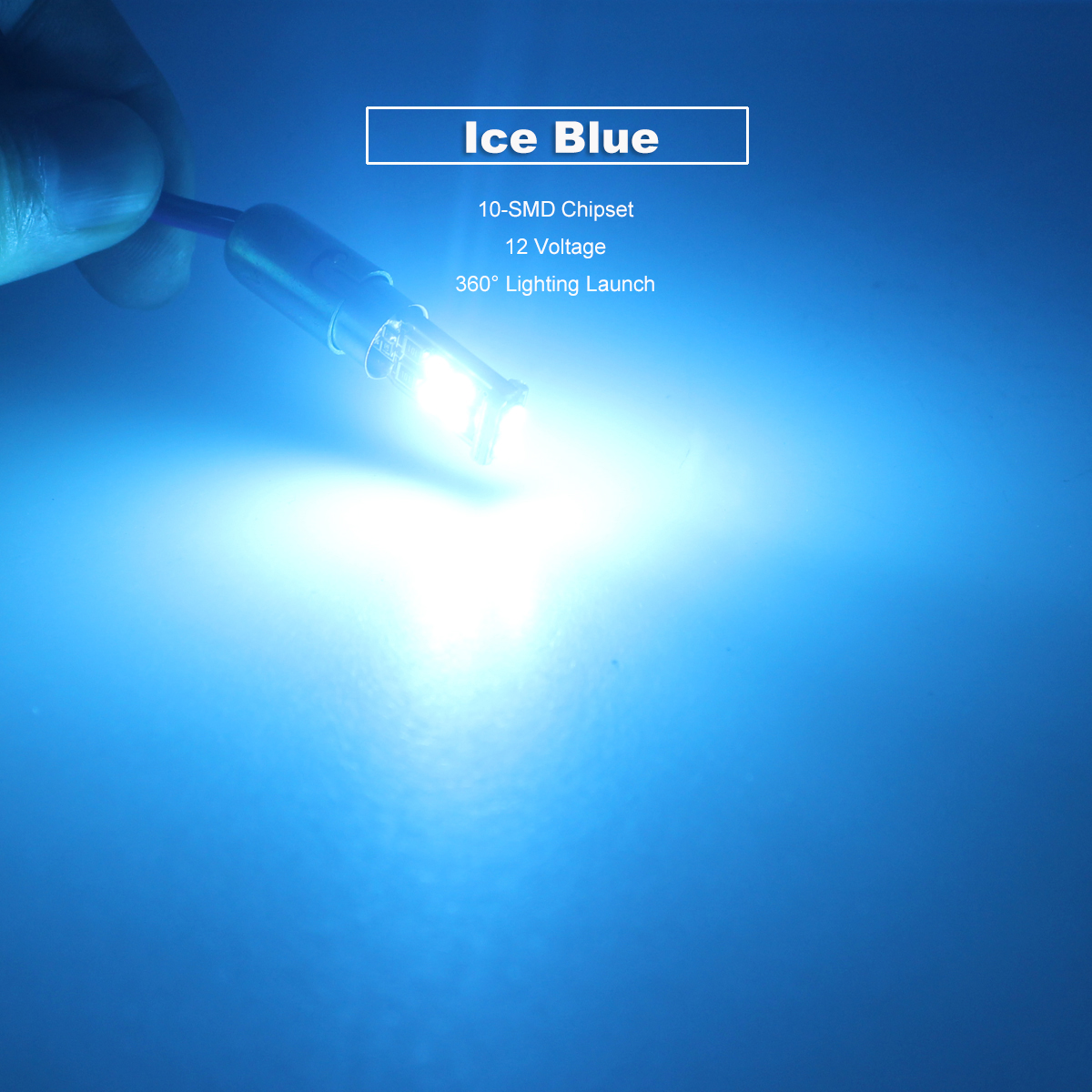 Watch Ice Blue 12V T10 Map Dome LED Light 168 194 2825 W5W Bulb on ...