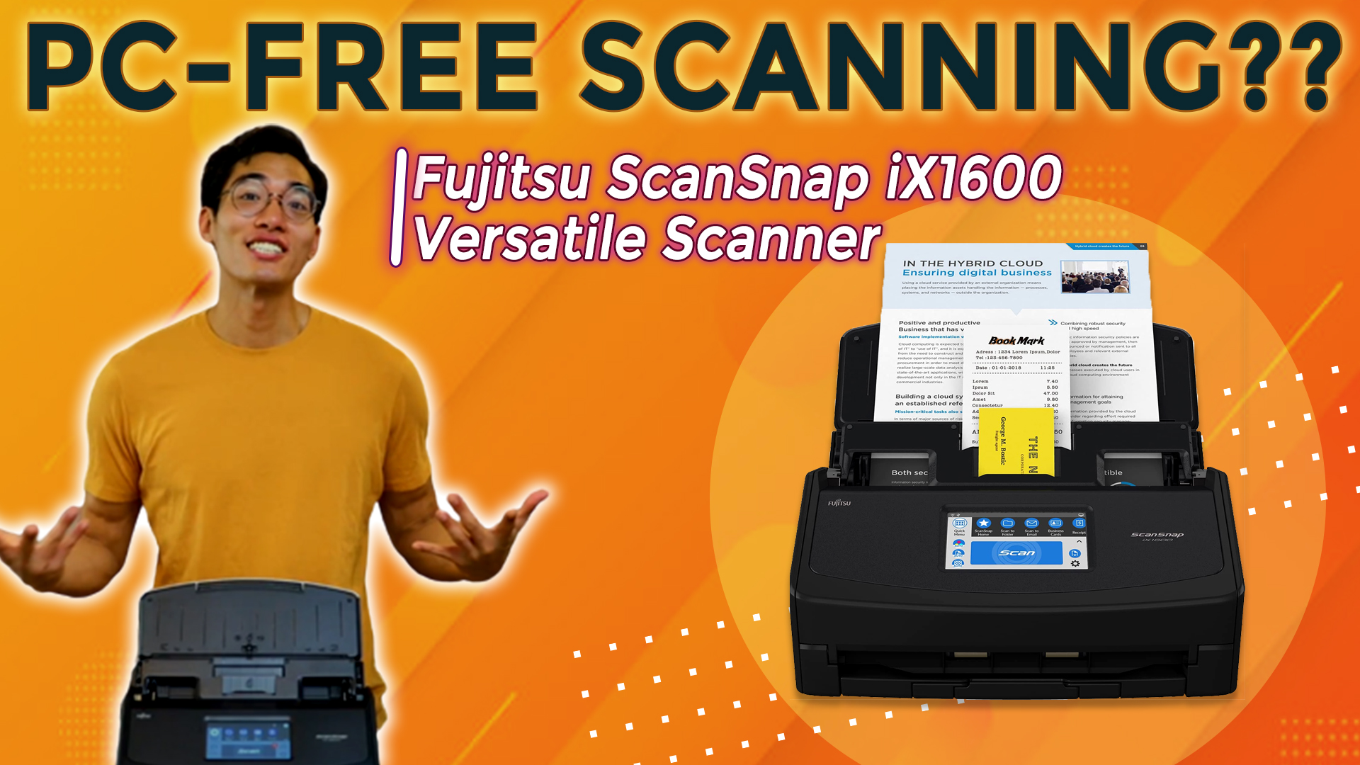Watch Fujitsu iX600 Wireless Scan Snap scanner - High speed & easy on Amazon Live