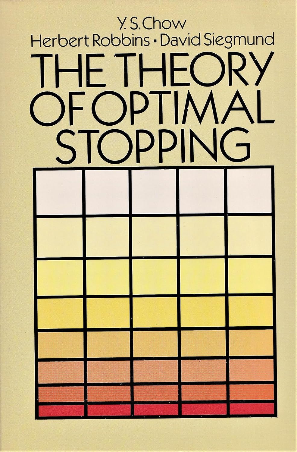 The Theory of Optimal Stopping: Amazon.co.uk: Chow, Yutze, Robbins ...
