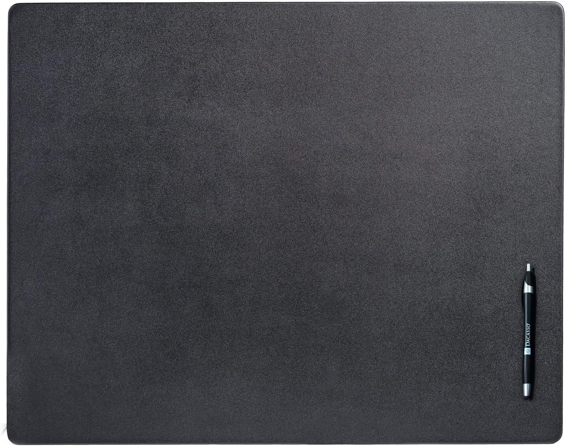 Amazon.com: Dacasso Black Leather 24" x 19" Desk Mat Without Rails ...