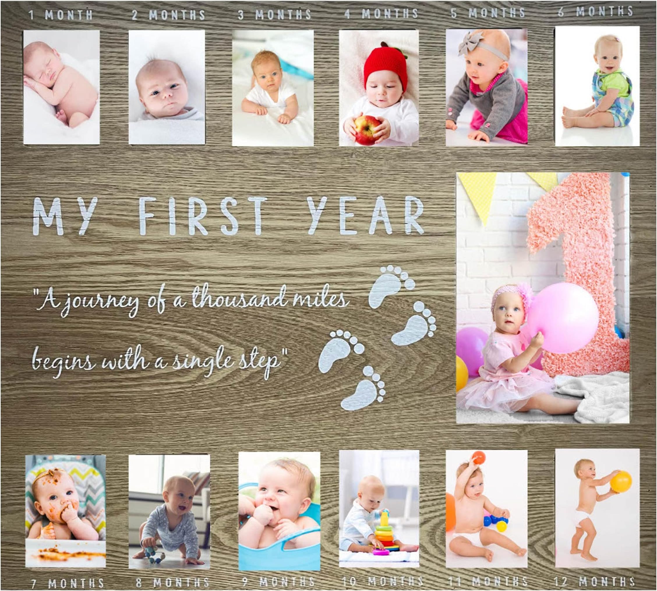 Amazon.com - Malden International Designs Baby's First Year Collage ...