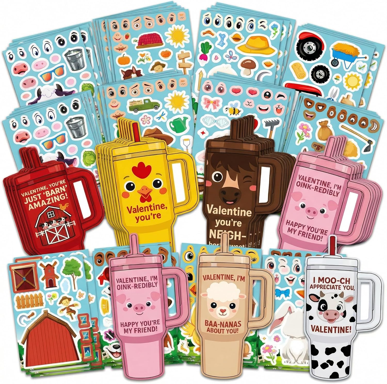 Amazon.com: MoimTech Valentines Day Cards for Kids School Classroom, 24 ...