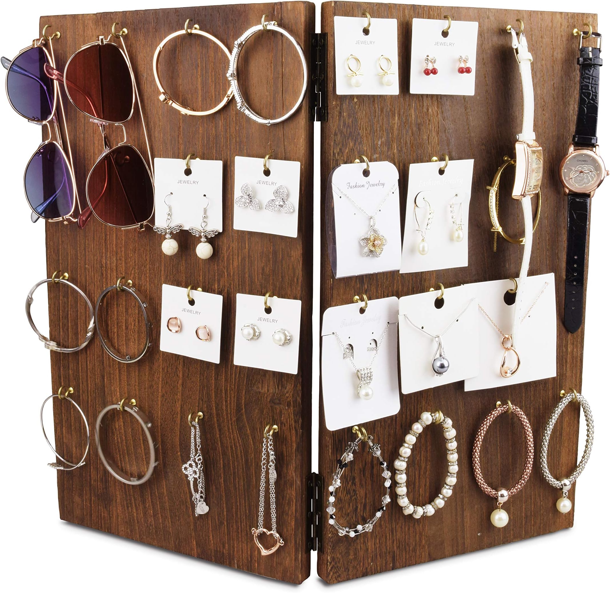 Amazon.com: Yoimori Earring Display for Selling, Portable Wood Jewelry ...