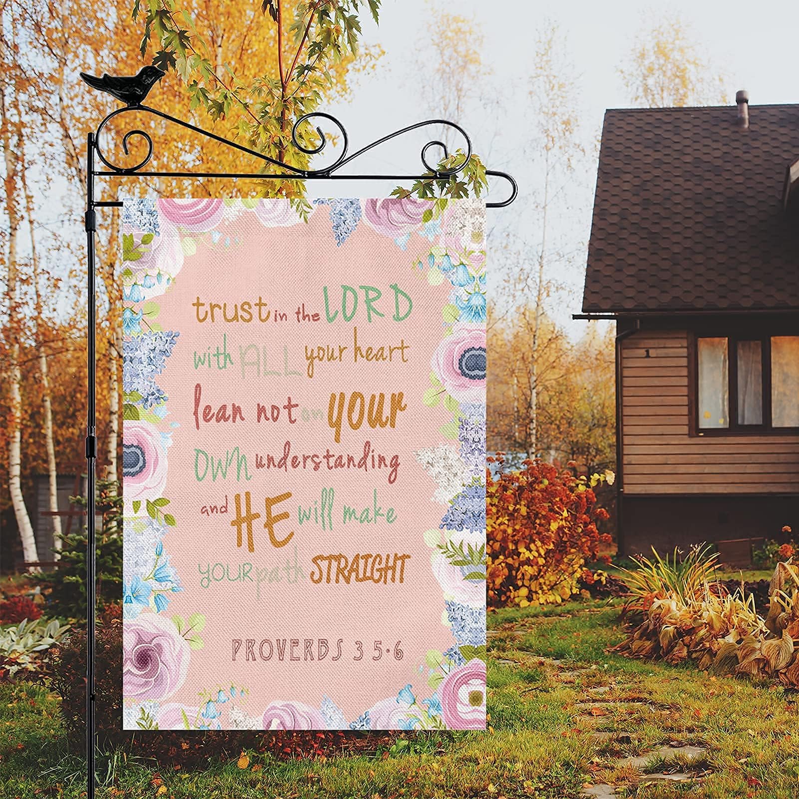 Amazon.com : Bible Verses Rose Love Truth Lord Garden Flag Duble ...