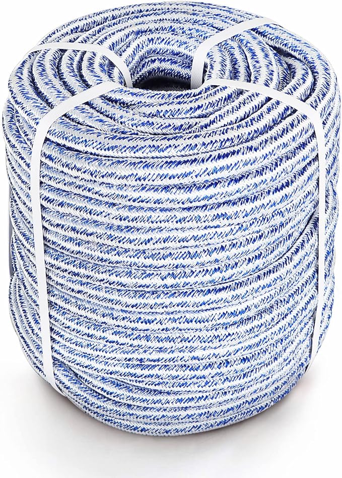 HOSTIC 3/4 in 200 FT 24 Strand Braided Rope Bull Rope for Tree Work ...