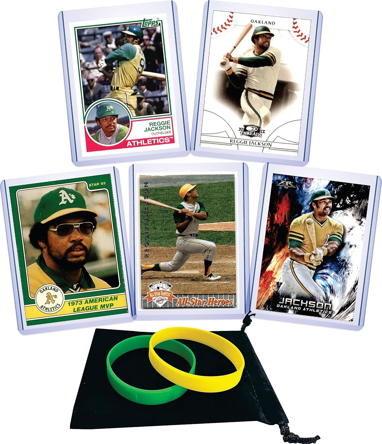 Amazon.com: Reggie Jackson (5) Assorted Baseball Cards Gift Pack ...