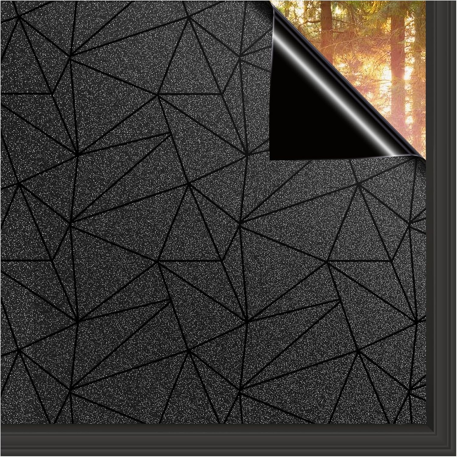 Beautysaid Privacy Window Film, Non-Adhesive, Frosted Glass Privacy ...